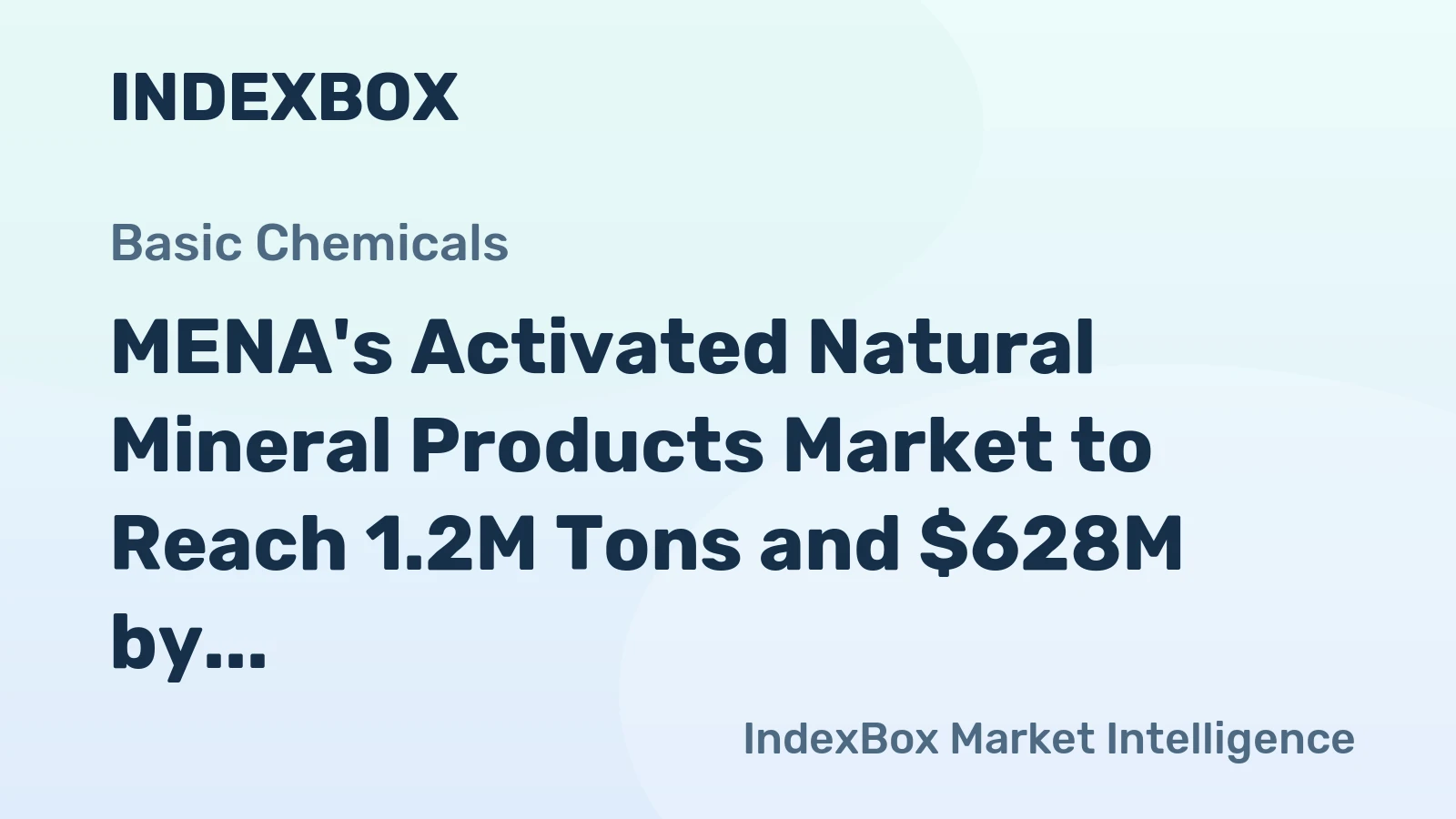 MENA's Activated Natural Mineral Products Market to Reach 1.2M Tons and $628M by 2035