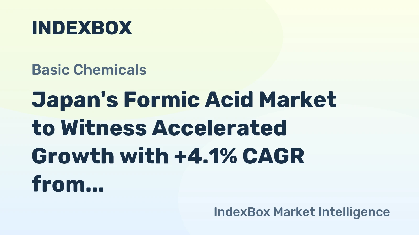 Japan's Formic Acid Market to Witness Accelerated Growth with +4.1% CAGR from 2024 to 2035