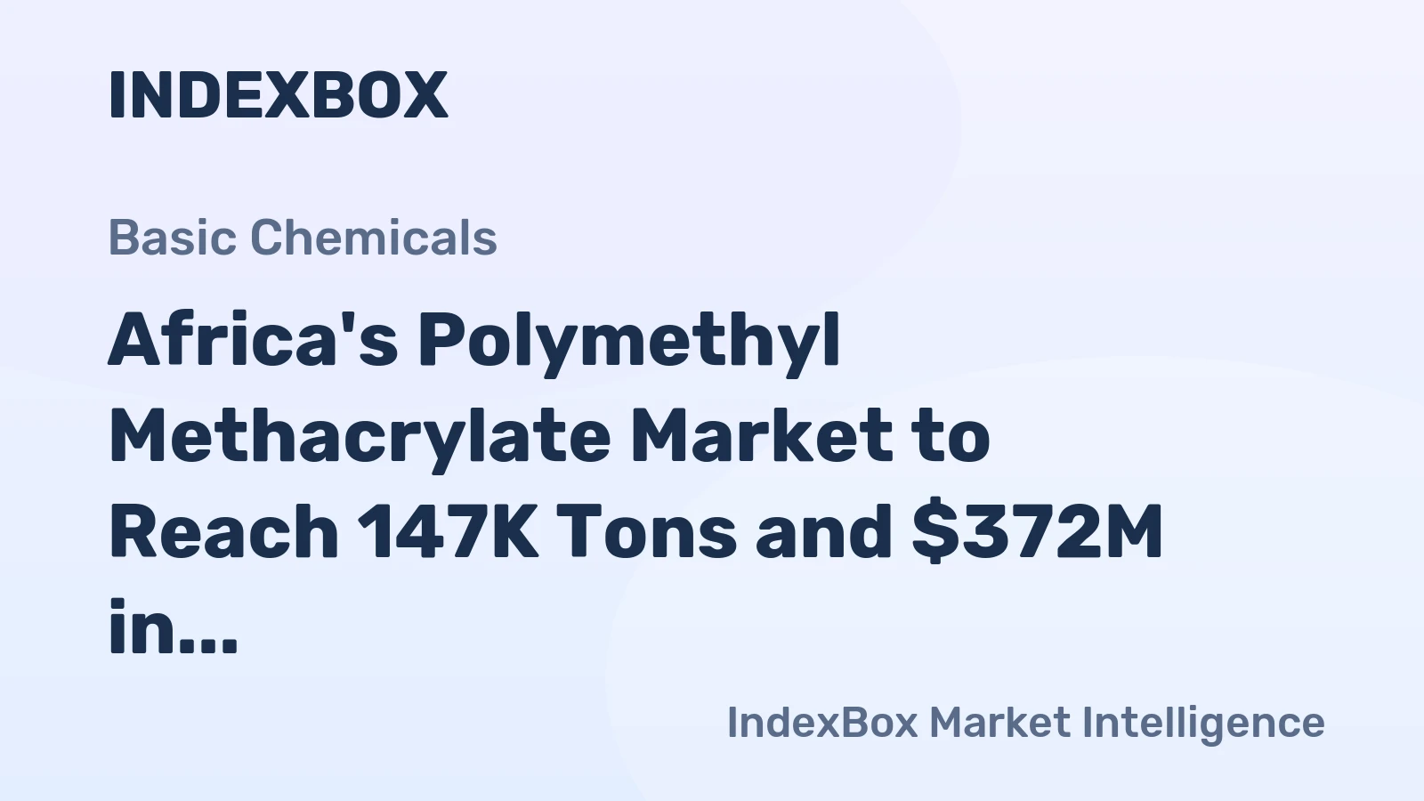Africa's Polymethyl Methacrylate Market to Reach 147K Tons and $372M in Value by 2035