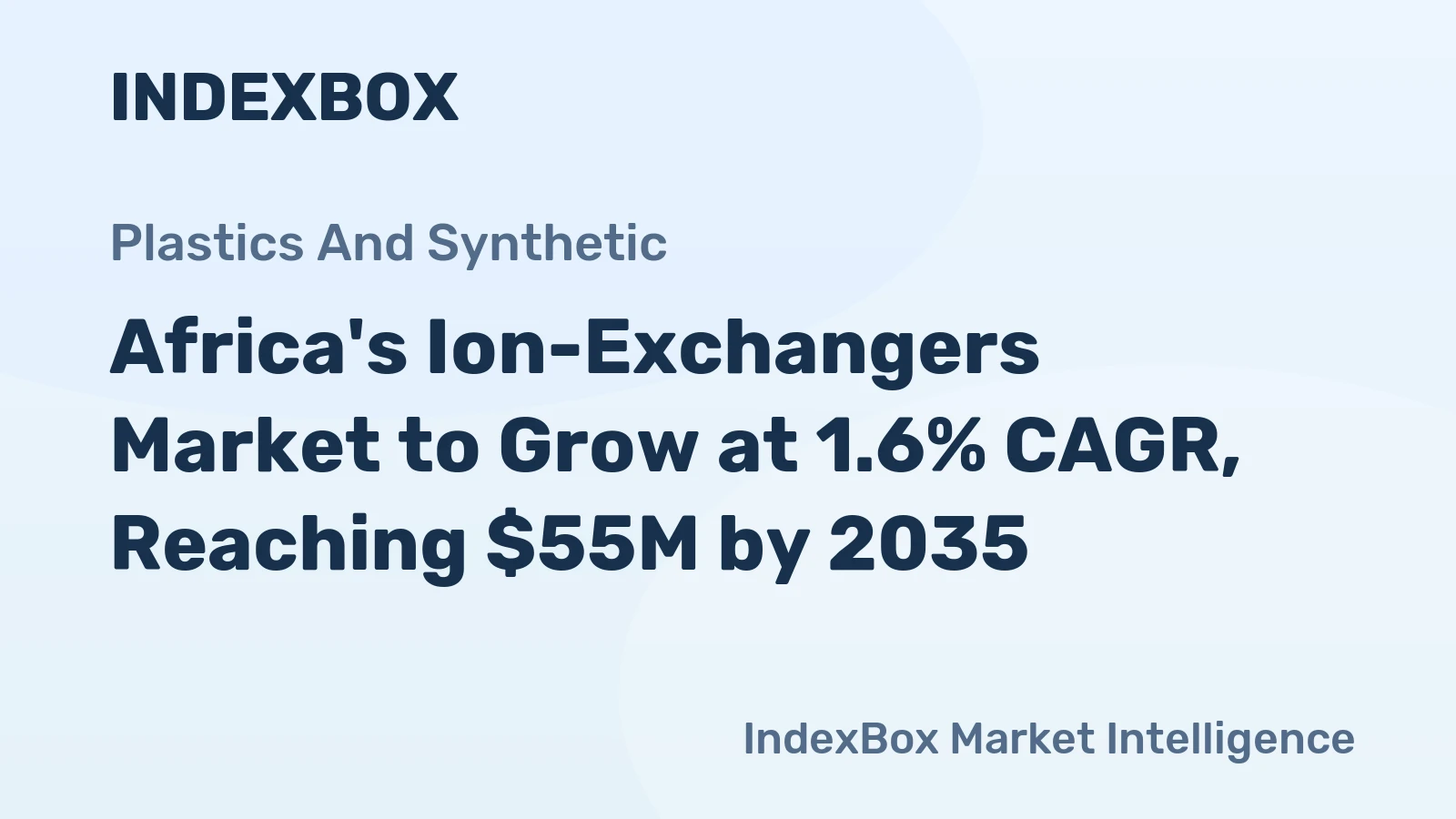 Africa's Ion-Exchangers Market to Grow at 1.6% CAGR, Reaching $55M by 2035