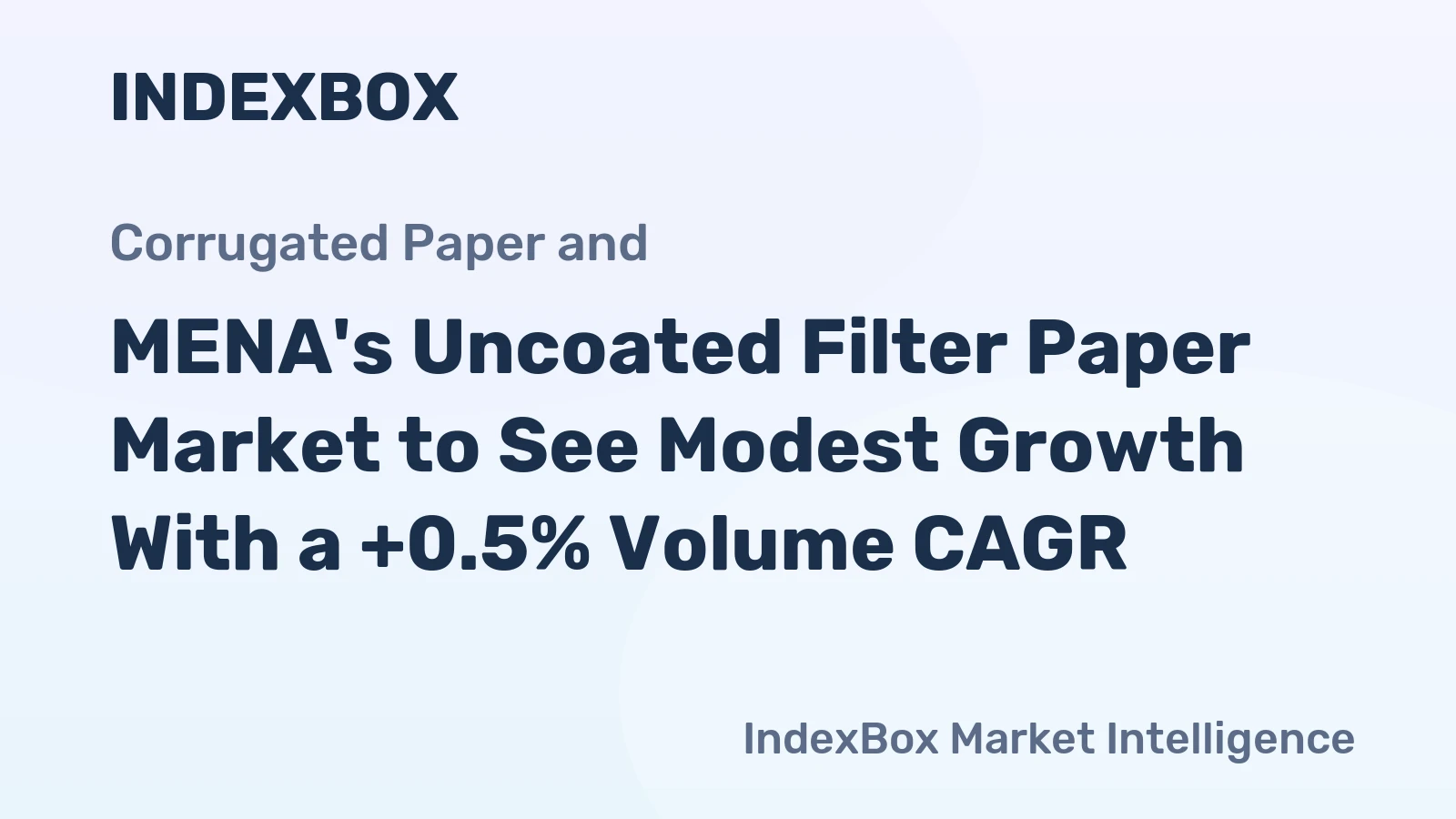 MENA's Uncoated Filter Paper Market to See Modest Growth With a +0.5% Volume CAGR