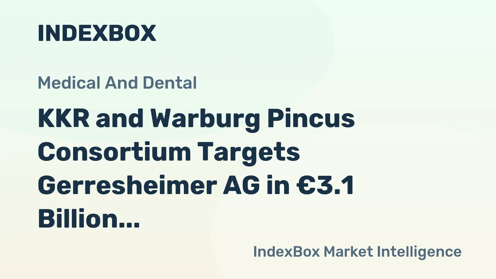 KKR and Warburg Pincus Consortium Targets Gerresheimer AG in €3.1 Billion Bid