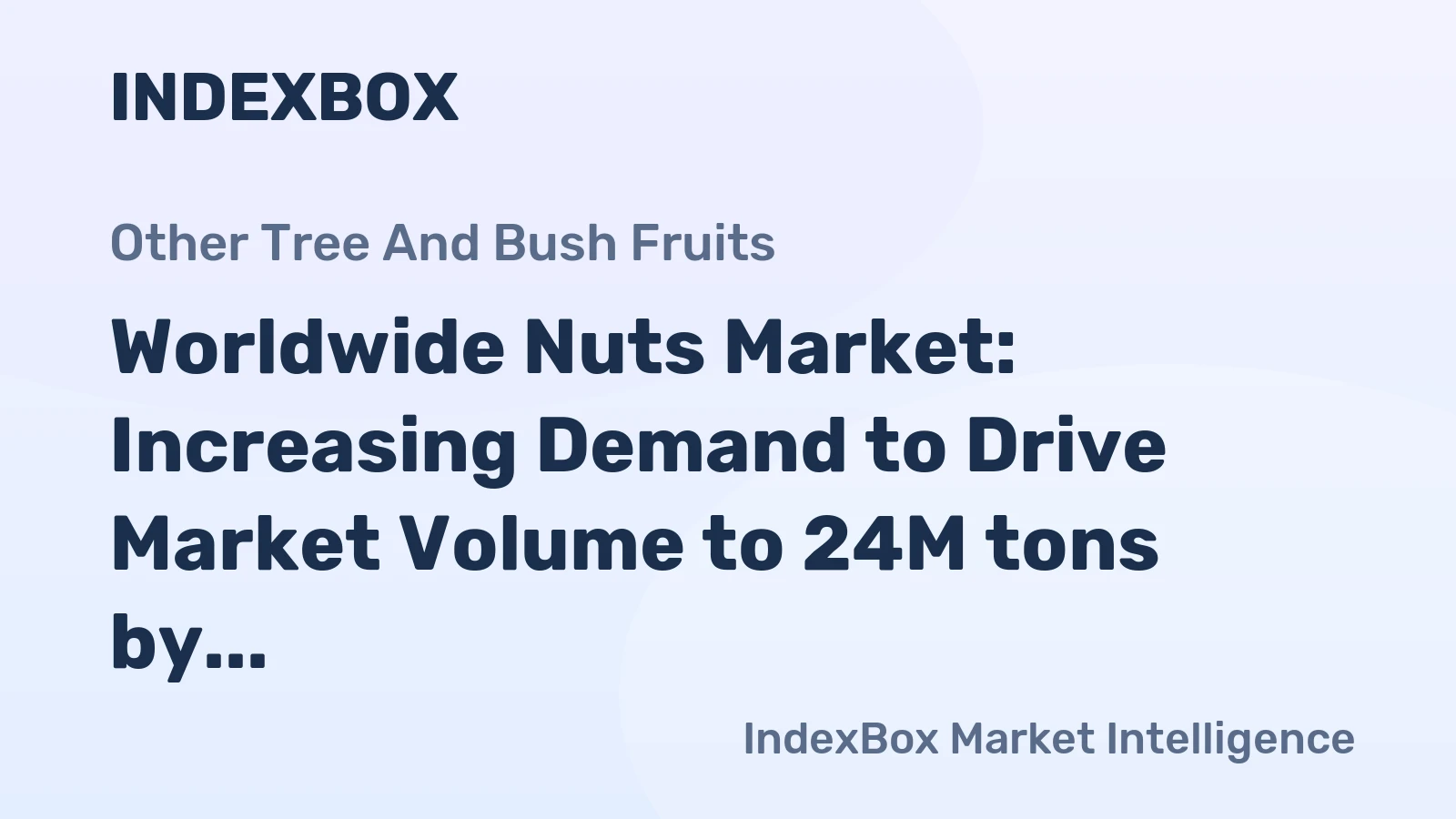 Worldwide Nuts Market: Increasing Demand to Drive Market Volume to 24M tons by 2035, Reaching $85B in Value