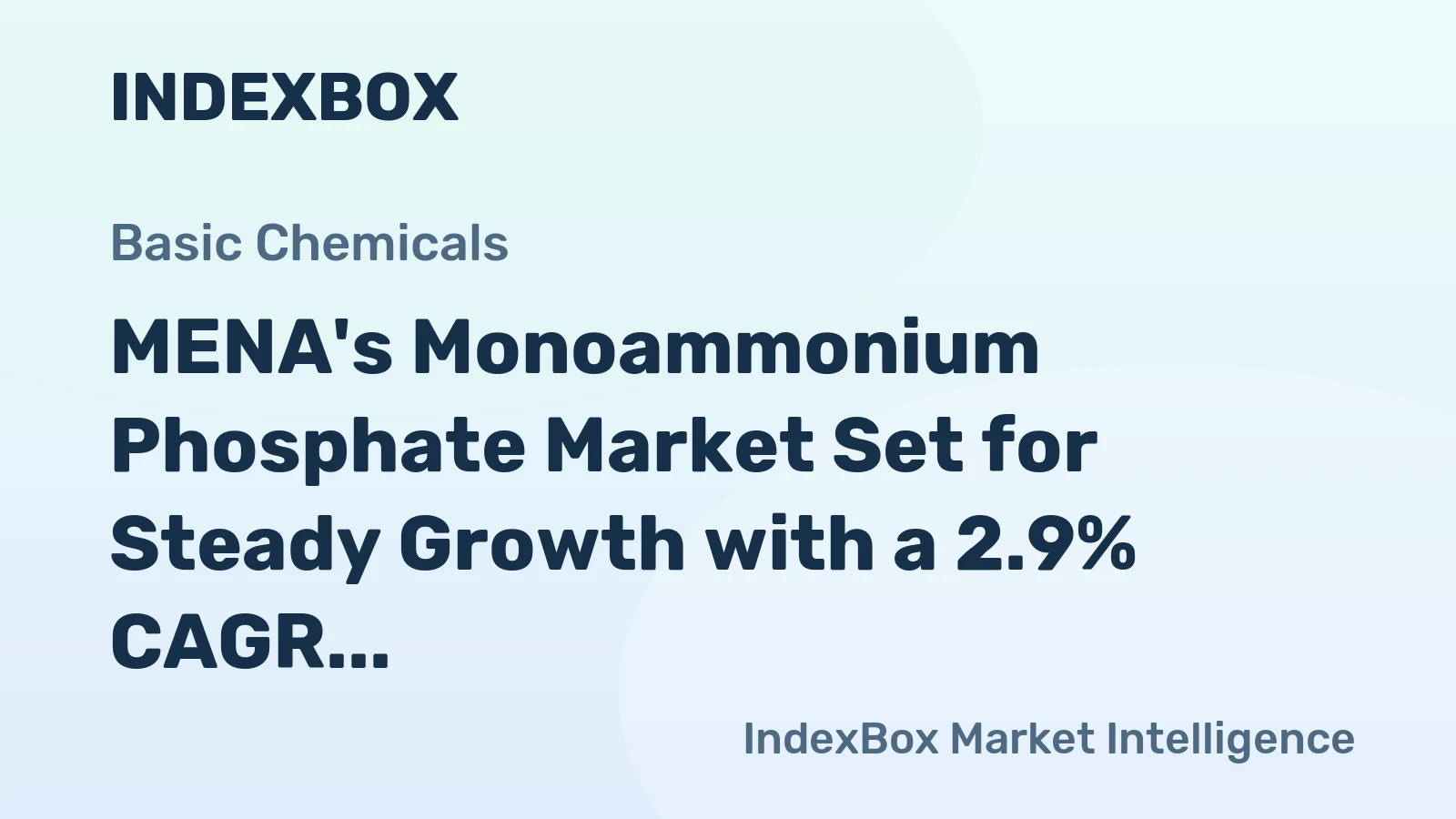 MENA's Monoammonium Phosphate Market Set for Steady Growth with a 2.9% CAGR in Value