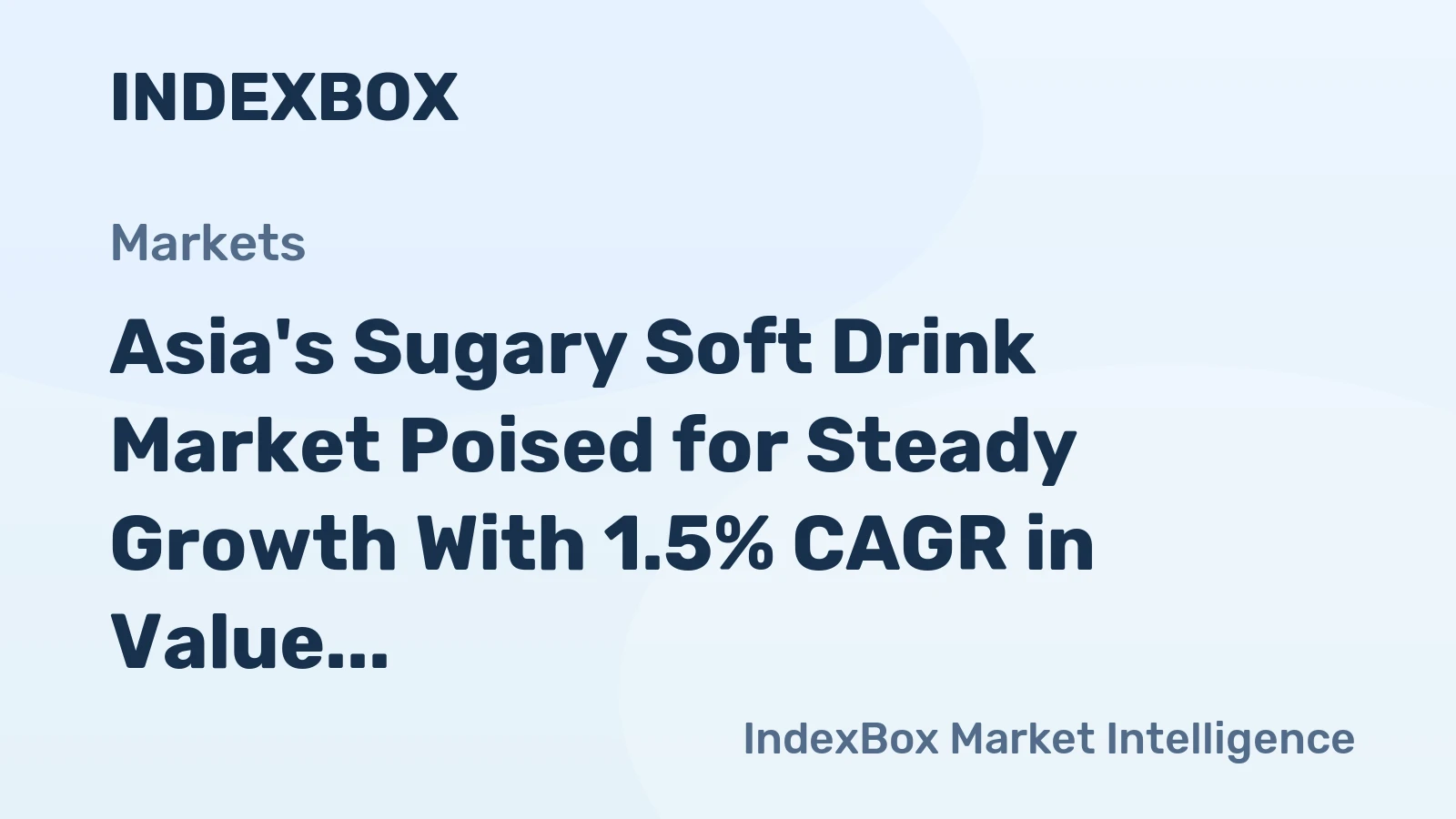 Asia's Sugary Soft Drink Market Poised for Steady Growth With 1.5% CAGR in Value Through 2035