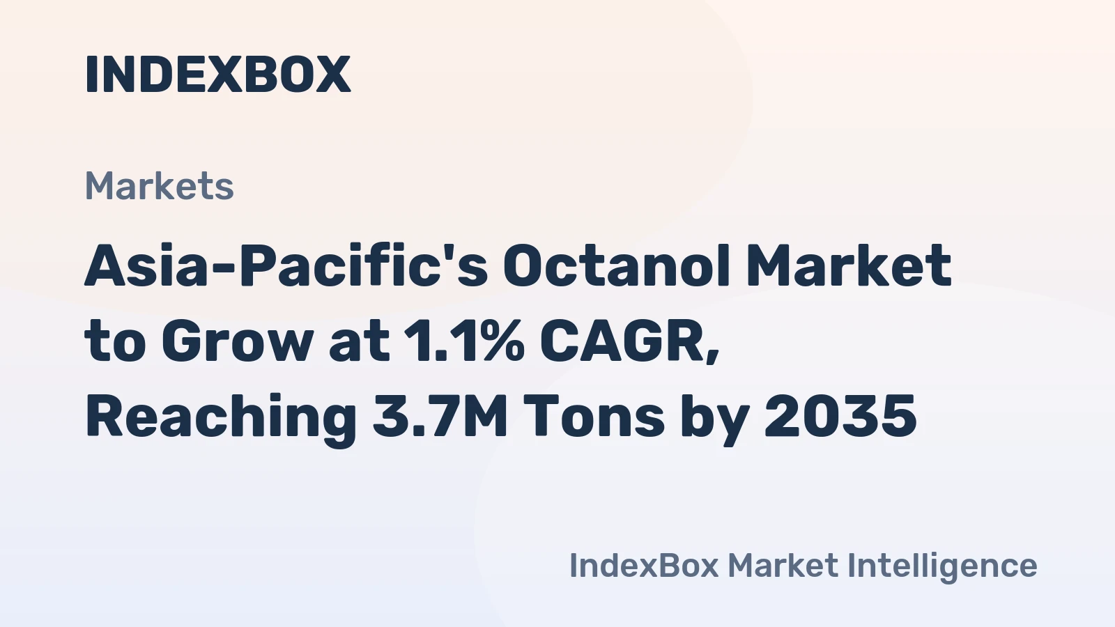 Asia-Pacific's Octanol Market to Grow at 1.1% CAGR, Reaching 3.7M Tons by 2035