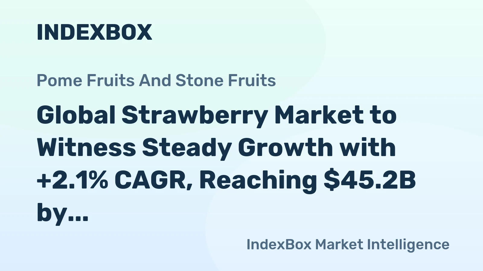 Global Strawberry Market to Witness Steady Growth with +2.1% CAGR, Reaching $45.2B by 2035