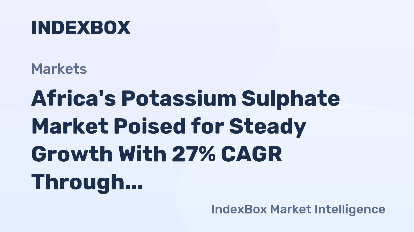 Africa's Potassium Sulphate Market Poised for Steady Growth With 27% CAGR Through 2035