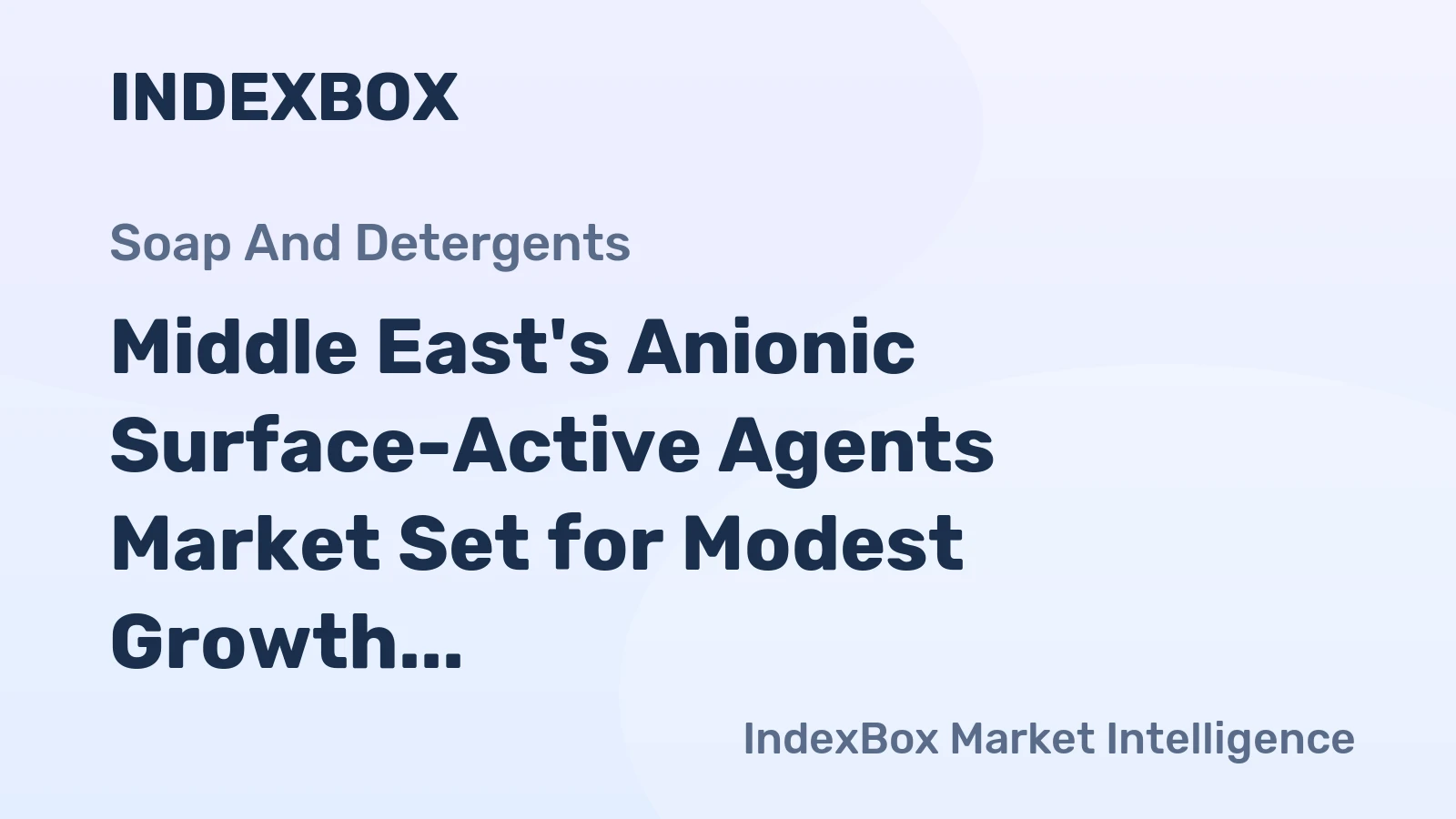 Middle East's Anionic Surface-Active Agents Market Set for Modest Growth with +1.1% Volume CAGR Through 2035