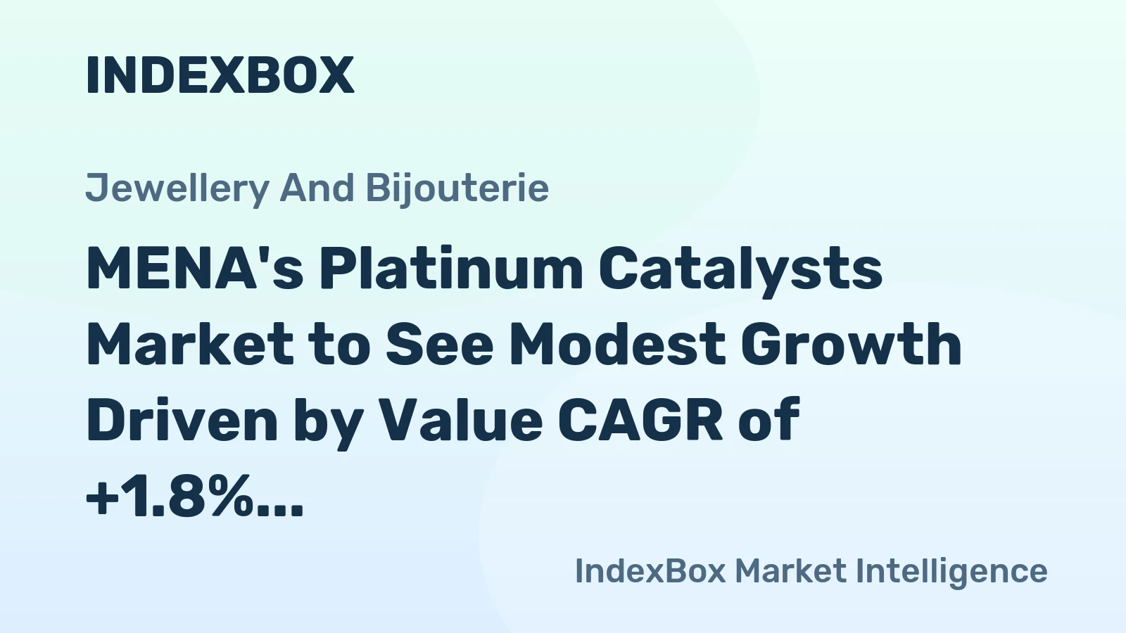 MENA's Platinum Catalysts Market to See Modest Growth Driven by Value CAGR of +1.8%