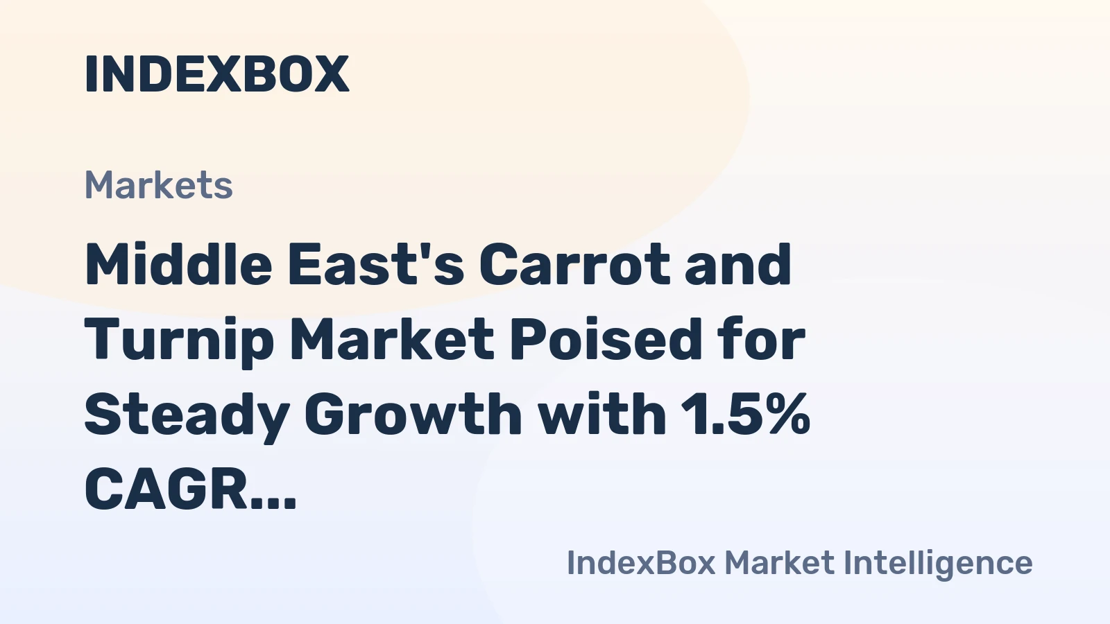 Middle East's Carrot and Turnip Market Poised for Steady Growth with 1.5% CAGR Through 2035