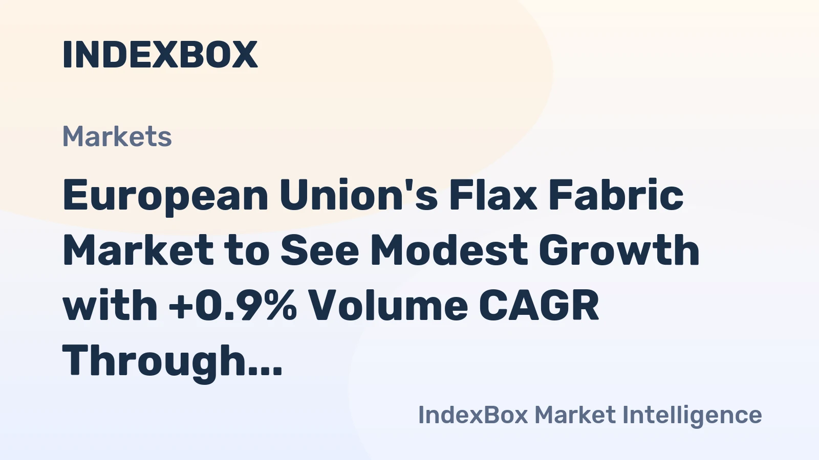 European Union's Flax Fabric Market to See Modest Growth with +0.9% Volume CAGR Through 2035