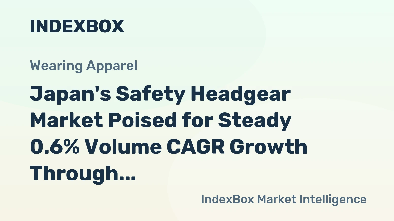 Japan's Safety Headgear Market Poised for Steady 0.6% Volume CAGR Growth Through 2035