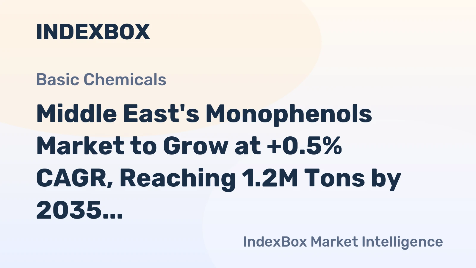 Middle East's Monophenols Market to Grow at +0.5% CAGR, Reaching 1.2M Tons by 2035