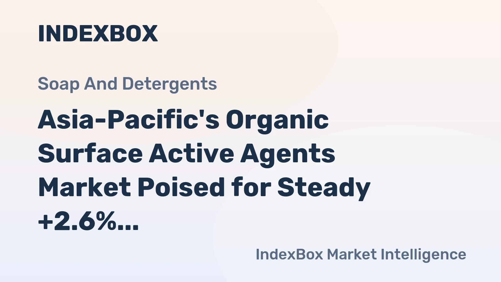 Asia-Pacific's Organic Surface Active Agents Market Poised for Steady +2.6% CAGR Growth Through 2035