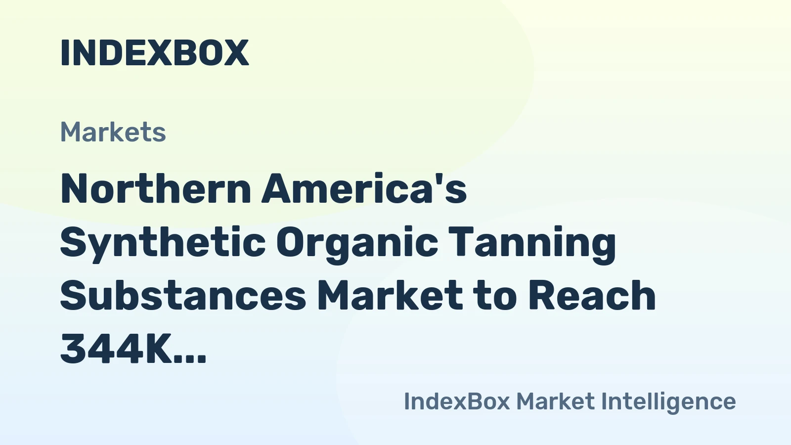 Northern America's Synthetic Organic Tanning Substances Market to Reach 344K tons by 2035, Valued at $1.5B