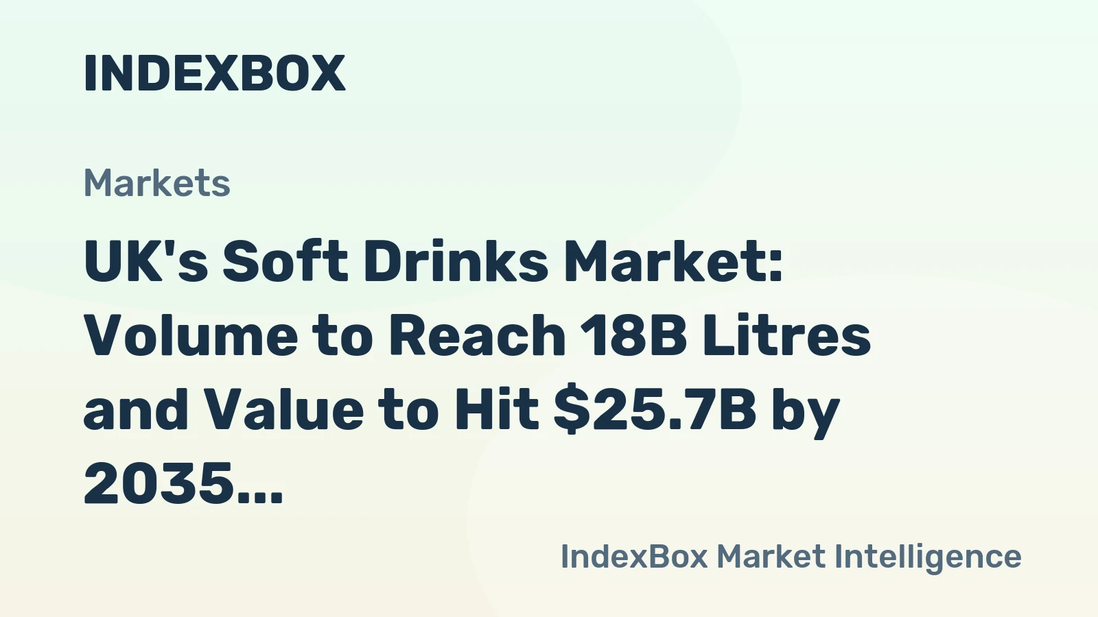 UK's Soft Drinks Market: Volume to Reach 18B Litres and Value to Hit $25.7B by 2035