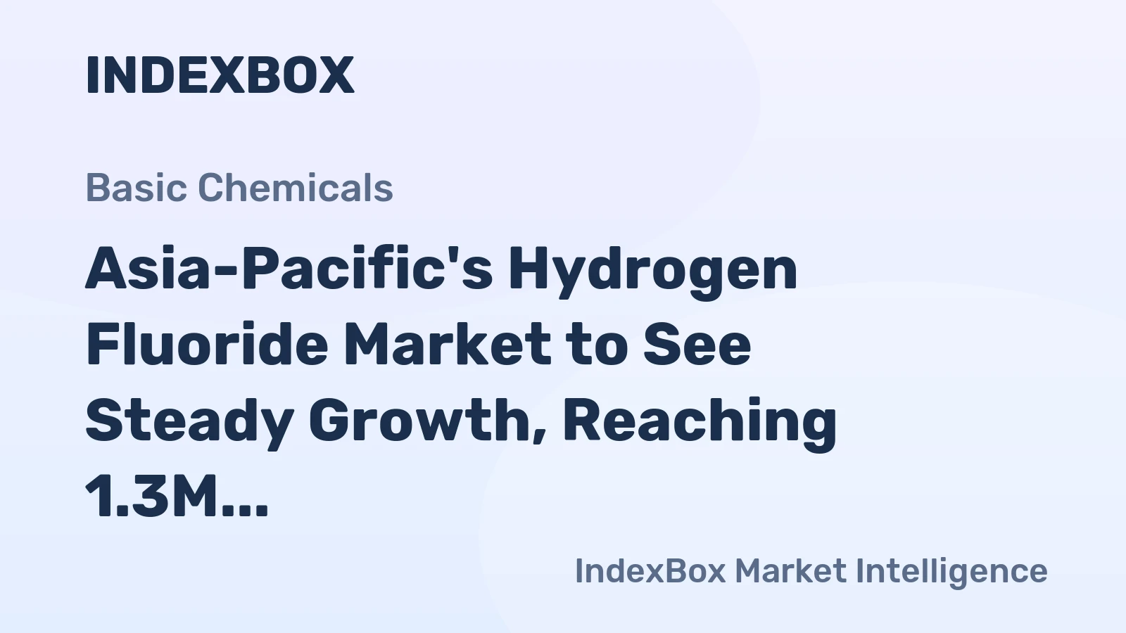 Asia-Pacific's Hydrogen Fluoride Market to See Steady Growth, Reaching 1.3M Tons and $2.2B by 2035
