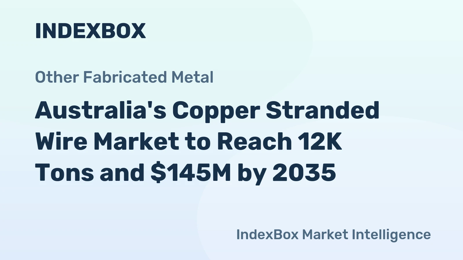 Australia's Copper Stranded Wire Market to Reach 12K Tons and $145M by 2035