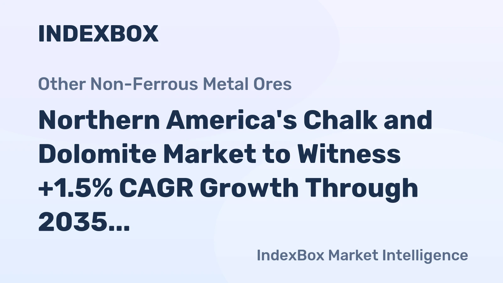 Northern America's Chalk and Dolomite Market to Witness +1.5% CAGR Growth Through 2035, Reaching 34M Tons