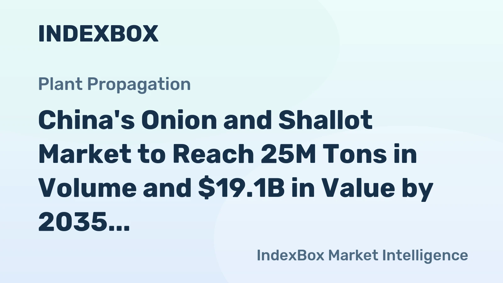 China's Onion and Shallot Market to Reach 25M Tons in Volume and $19.1B in Value by 2035