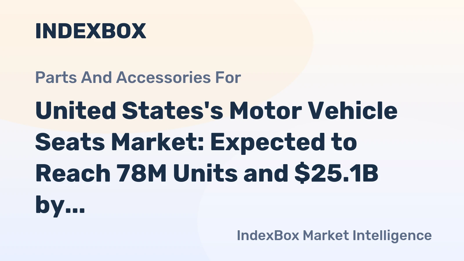 United States's Motor Vehicle Seats Market: Expected to Reach 78M Units and $25.1B by 2035