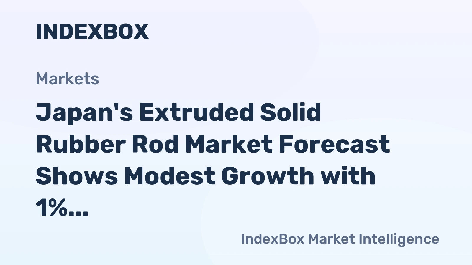 Japan's Extruded Solid Rubber Rod Market Forecast Shows Modest Growth with 1% CAGR Through 2035