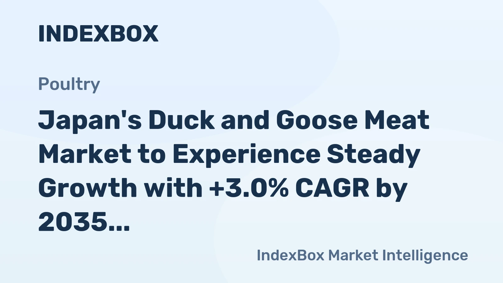 Japan's Duck and Goose Meat Market to Experience Steady Growth with +3.0% CAGR by 2035