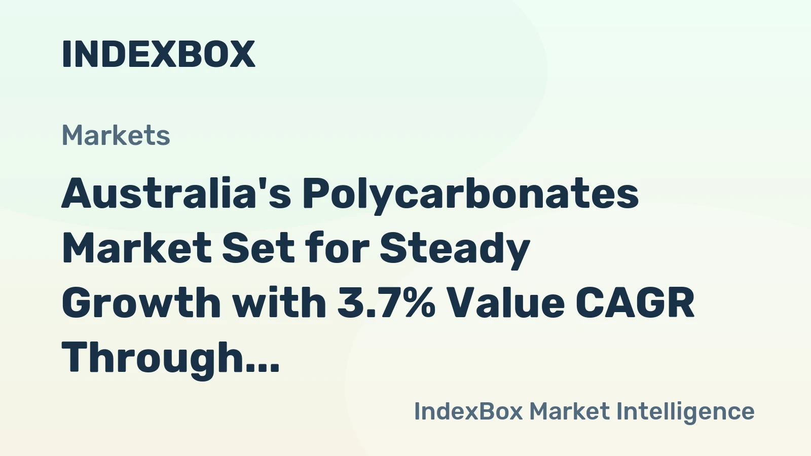 Australia's Polycarbonates Market Set for Steady Growth with 3.7% Value CAGR Through 2035