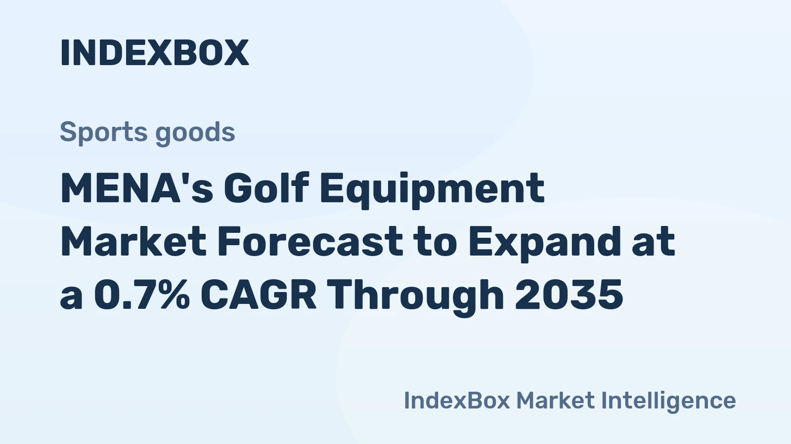 MENA's Golf Equipment Market Forecast to Expand at a 0.7% CAGR Through 2035