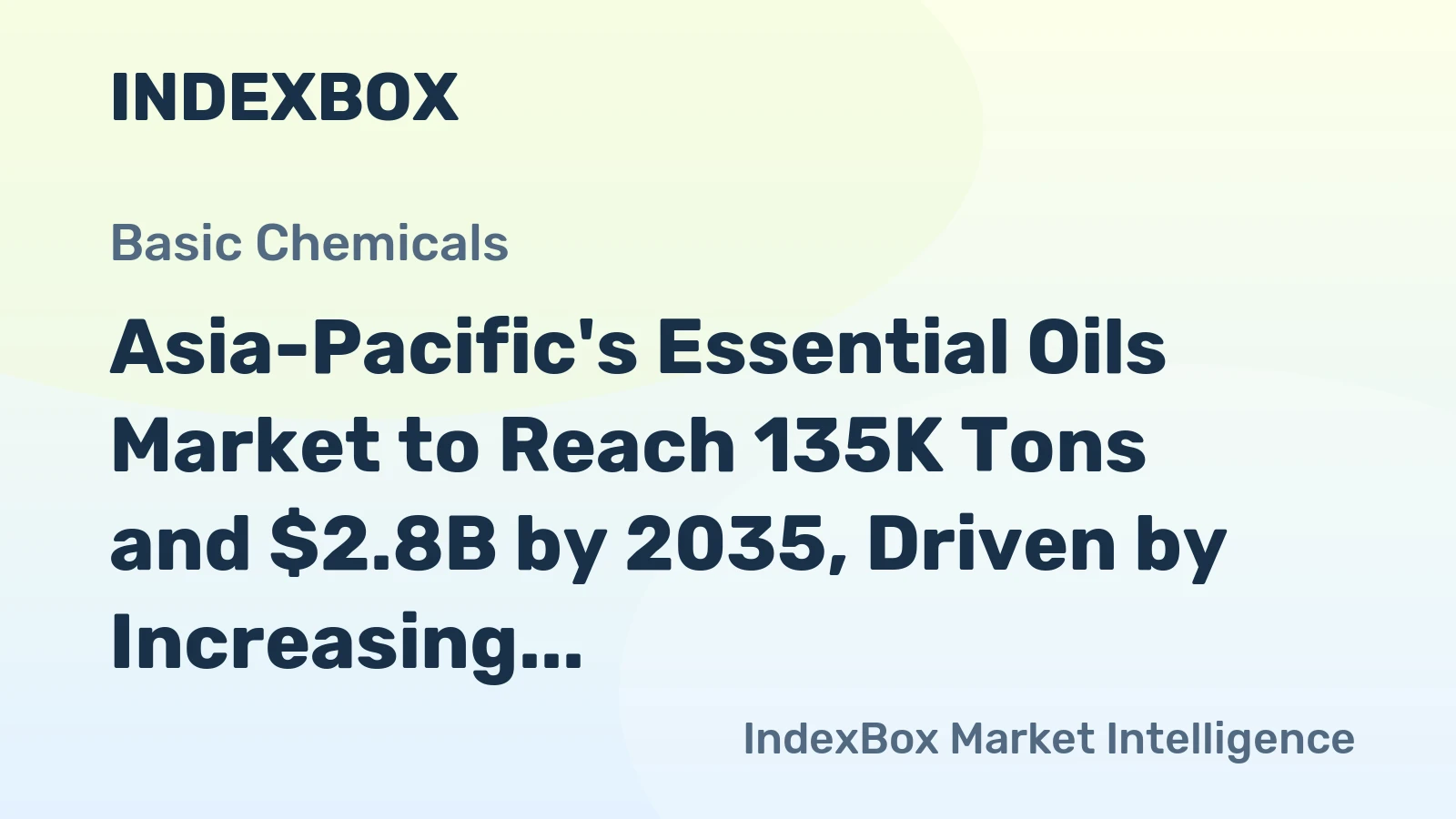 Asia-Pacific's Essential Oils Market to Reach 135K Tons and $2.8B by 2035, Driven by Increasing Demand