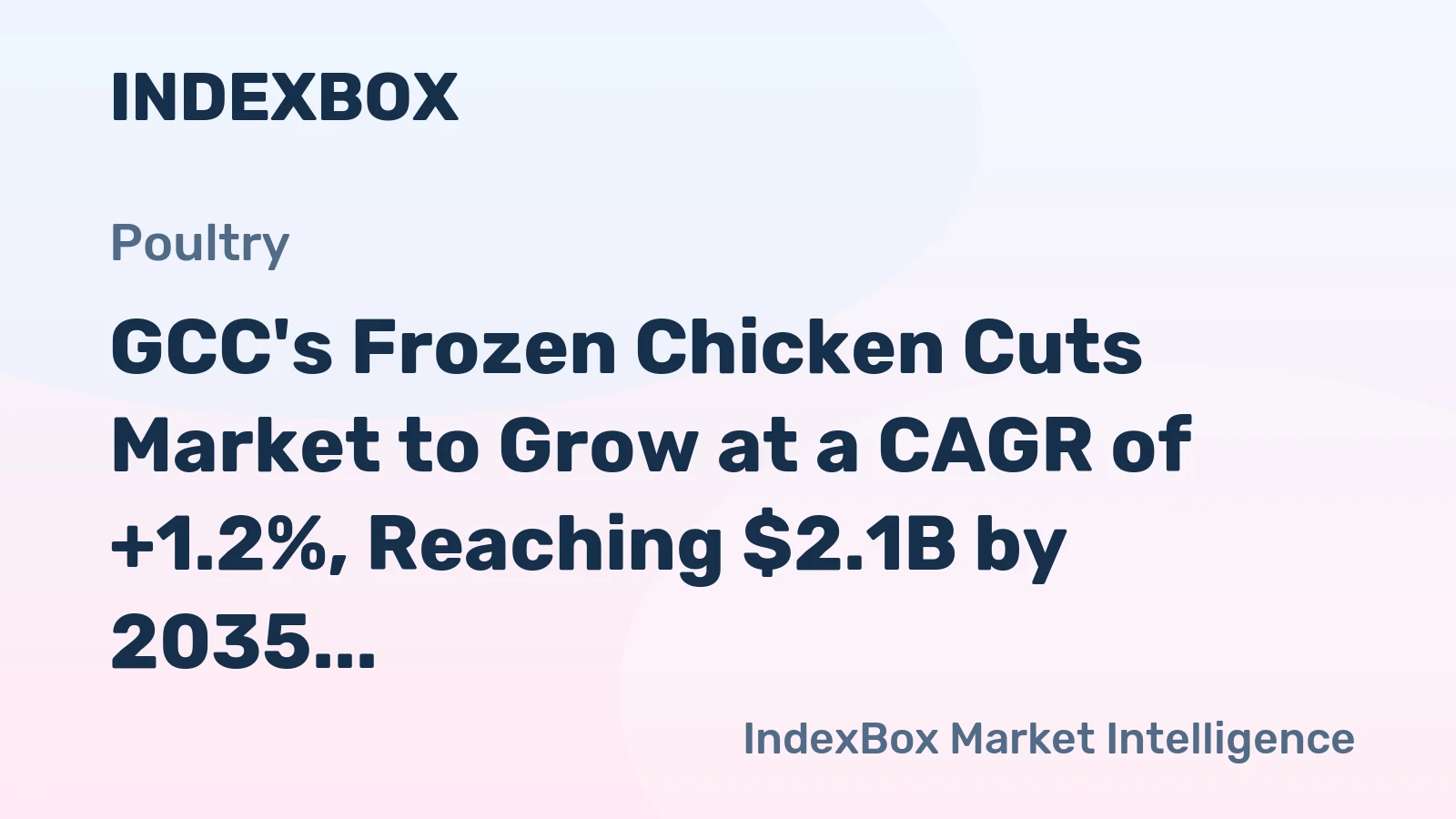 GCC's Frozen Chicken Cuts Market to Grow at a CAGR of +1.2%, Reaching $2.1B by 2035
