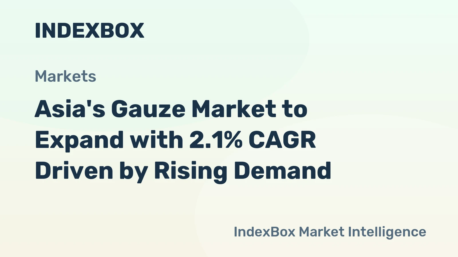 Asia's Gauze Market to Expand with 2.1% CAGR Driven by Rising Demand