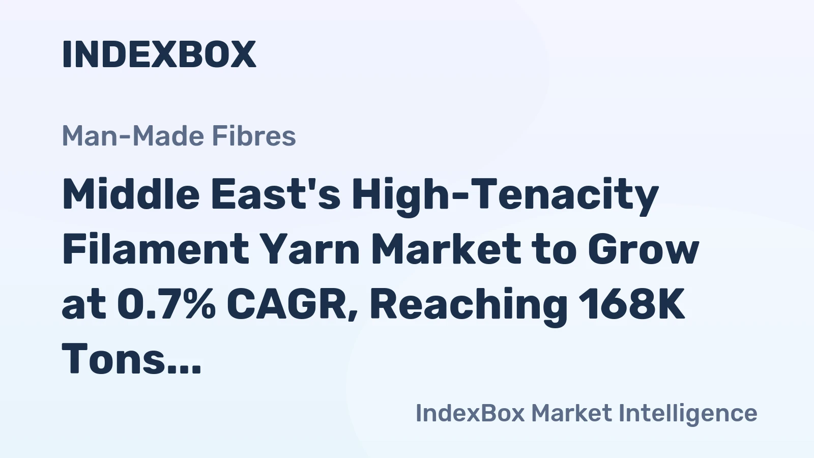 Middle East's High-Tenacity Filament Yarn Market to Grow at 0.7% CAGR, Reaching 168K Tons by 2035