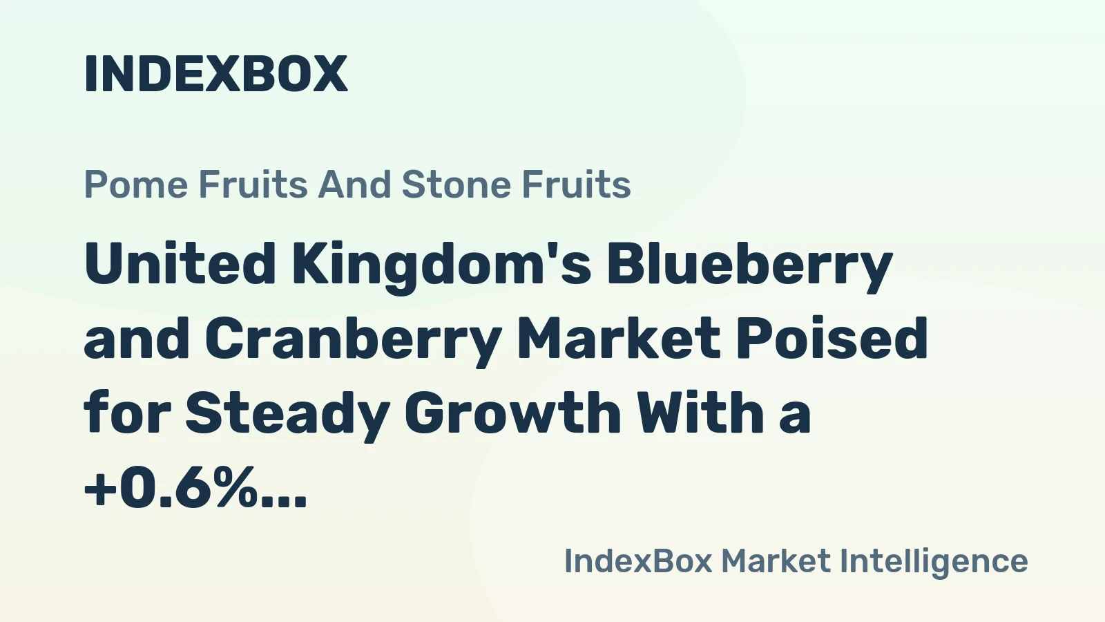 United Kingdom's Blueberry and Cranberry Market Poised for Steady Growth With a +0.6% CAGR Forecast