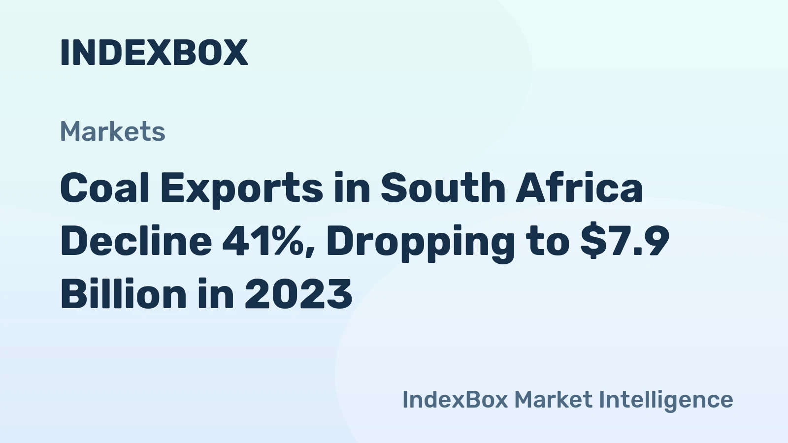 Coal Exports in South Africa Decline 41%, Dropping to $7.9 Billion in 2023