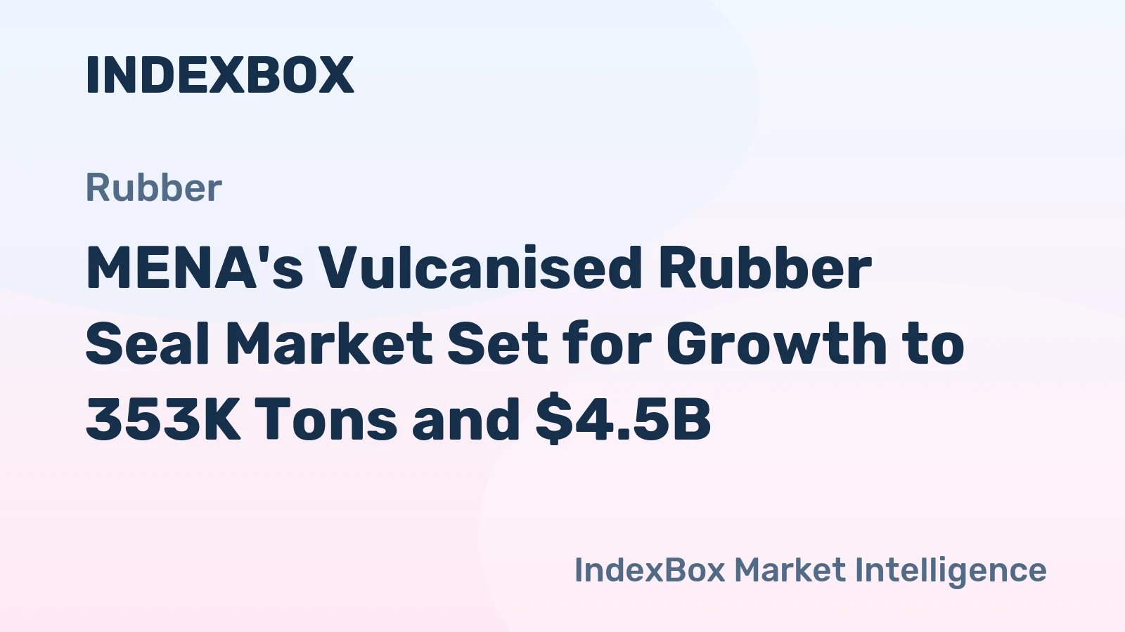 MENA's Vulcanised Rubber Seal Market Set for Growth to 353K Tons and $4.5B