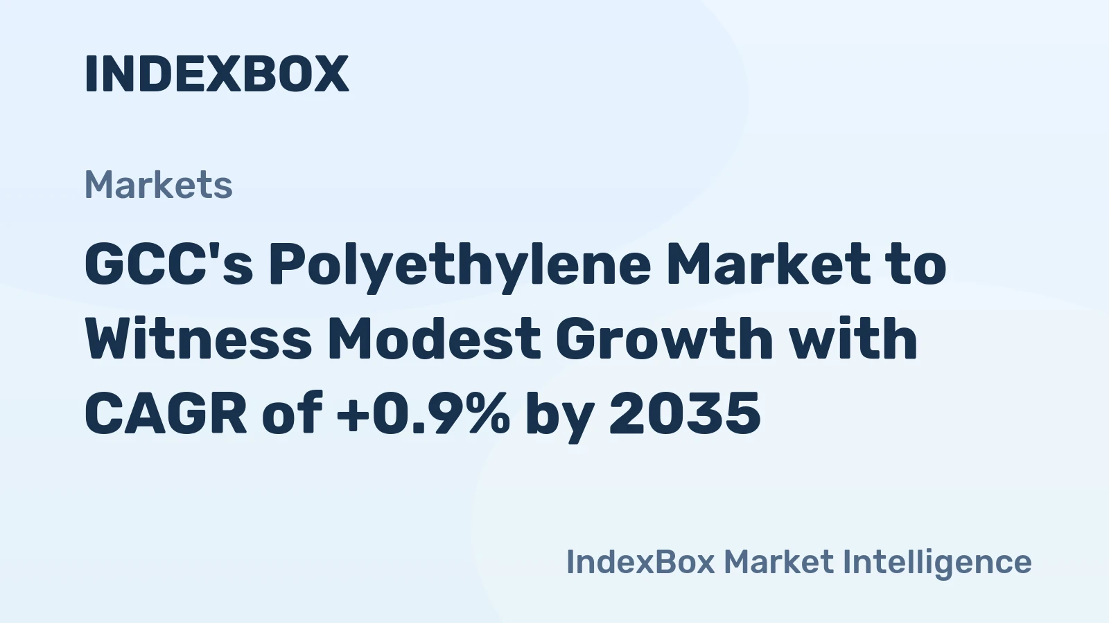 GCC's Polyethylene Market to Witness Modest Growth with CAGR of +0.9% by 2035