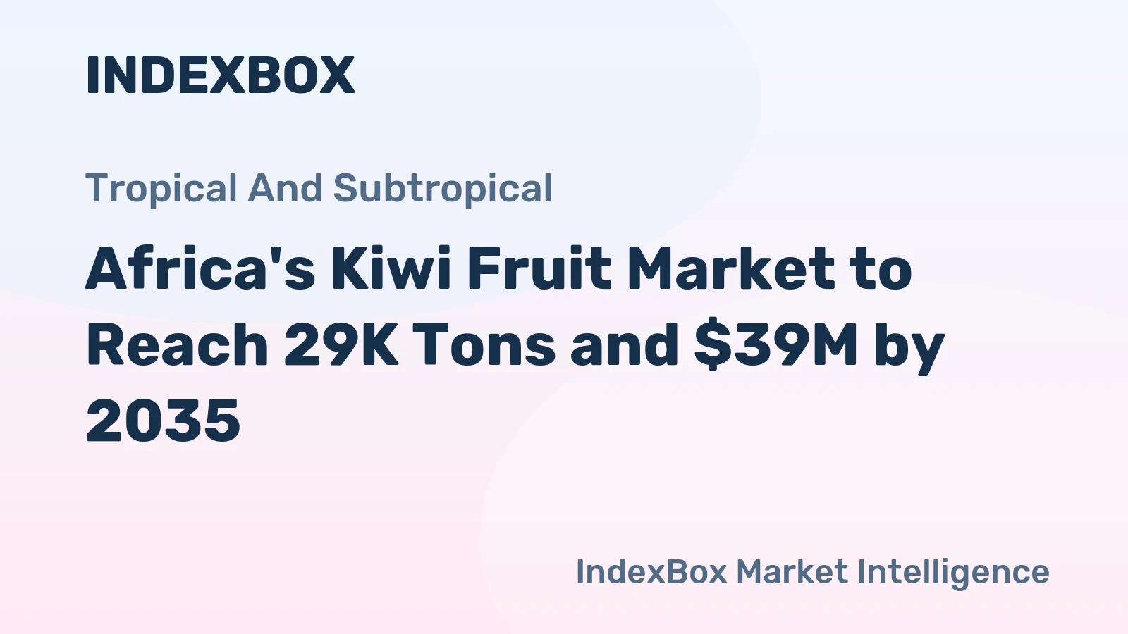 Africa's Kiwi Fruit Market to Reach 29K Tons and $39M by 2035