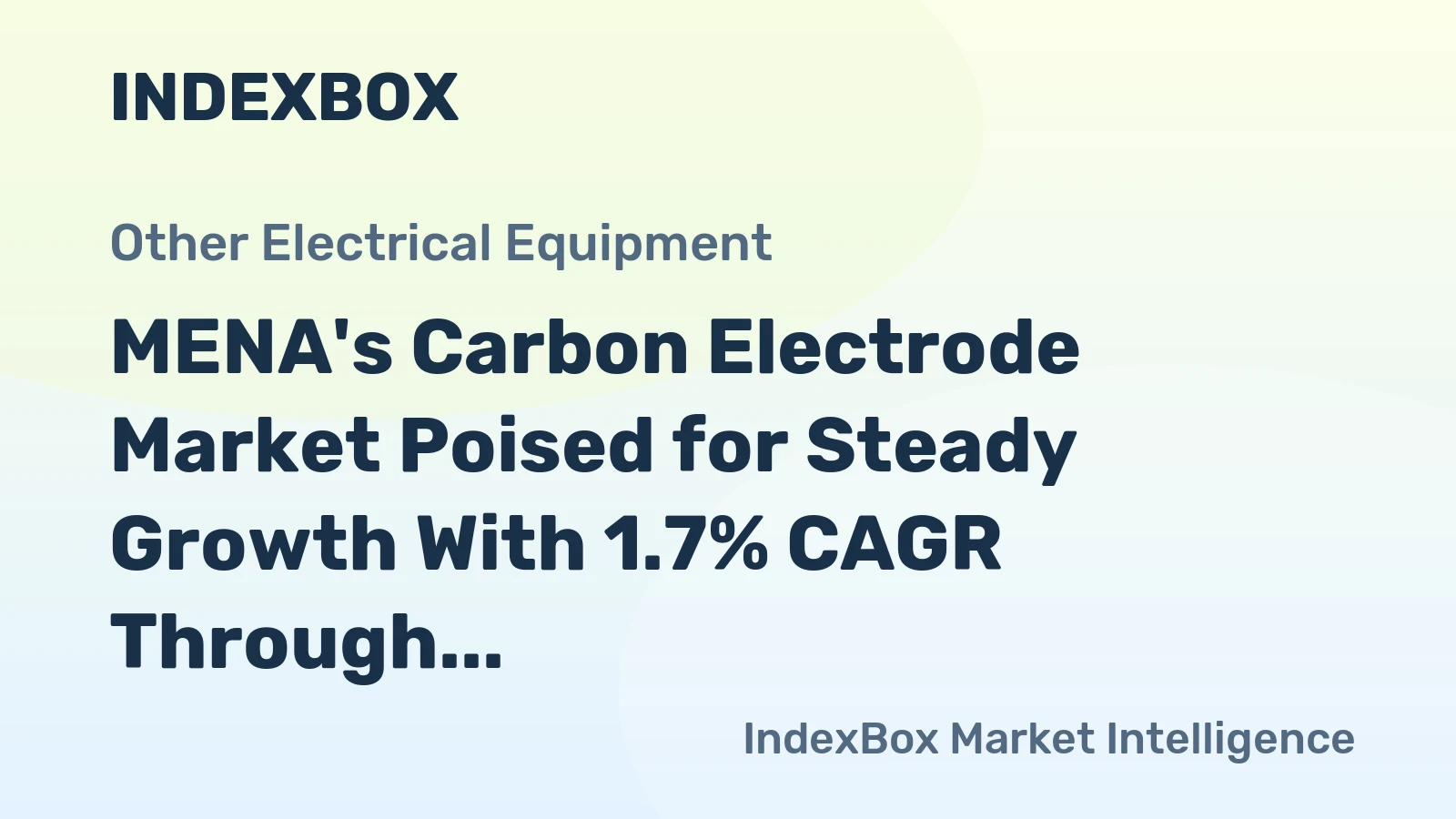 MENA's Carbon Electrode Market Poised for Steady Growth With 1.7% CAGR Through 2035