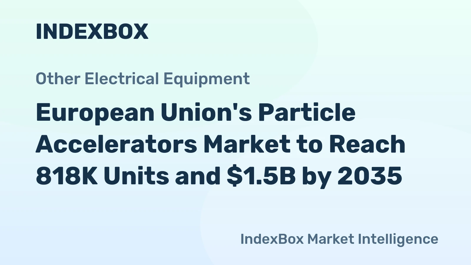 European Union's Particle Accelerators Market to Reach 818K Units and $1.5B by 2035