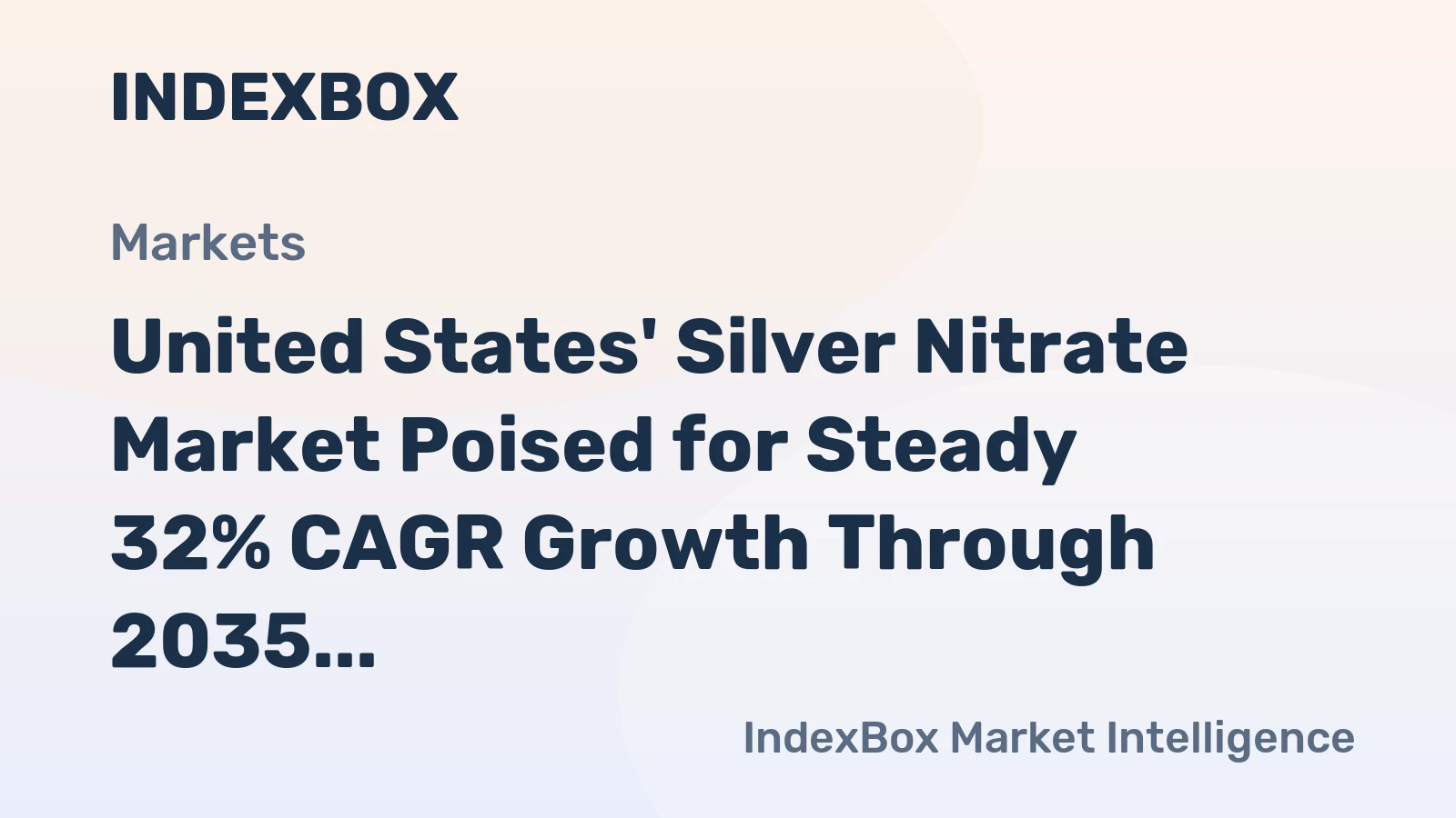 United States' Silver Nitrate Market Poised for Steady 32% CAGR Growth Through 2035