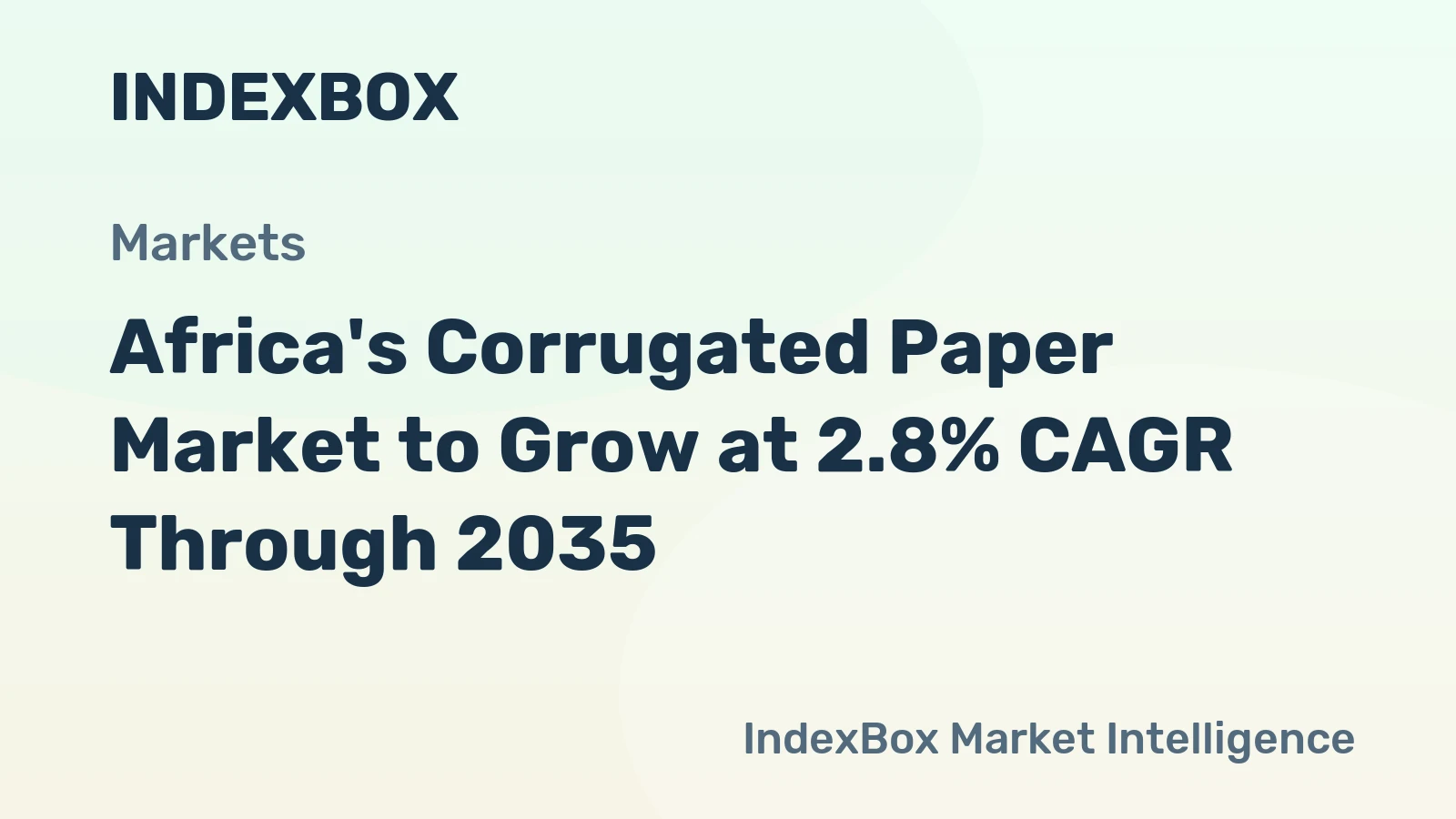 Africa's Corrugated Paper Market to Grow at 2.8% CAGR Through 2035