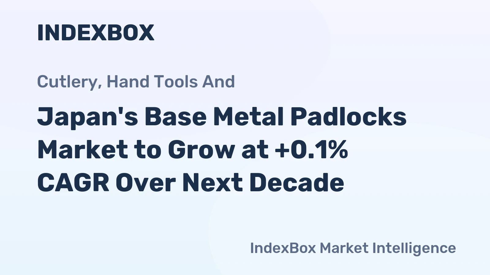 Japan's Base Metal Padlocks Market to Grow at +0.1% CAGR Over Next Decade