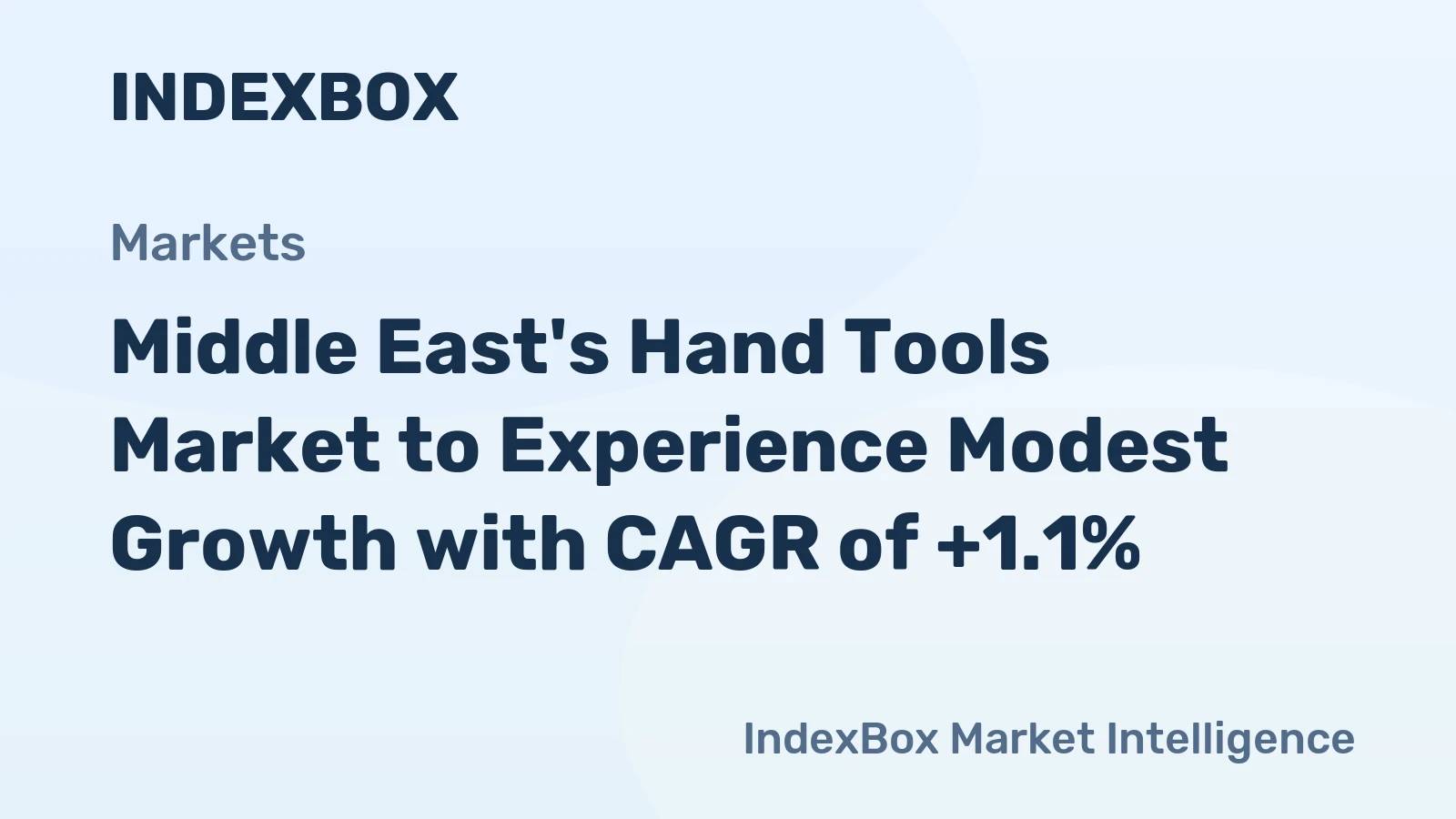 Middle East's Hand Tools Market to Experience Modest Growth with CAGR of +1.1%