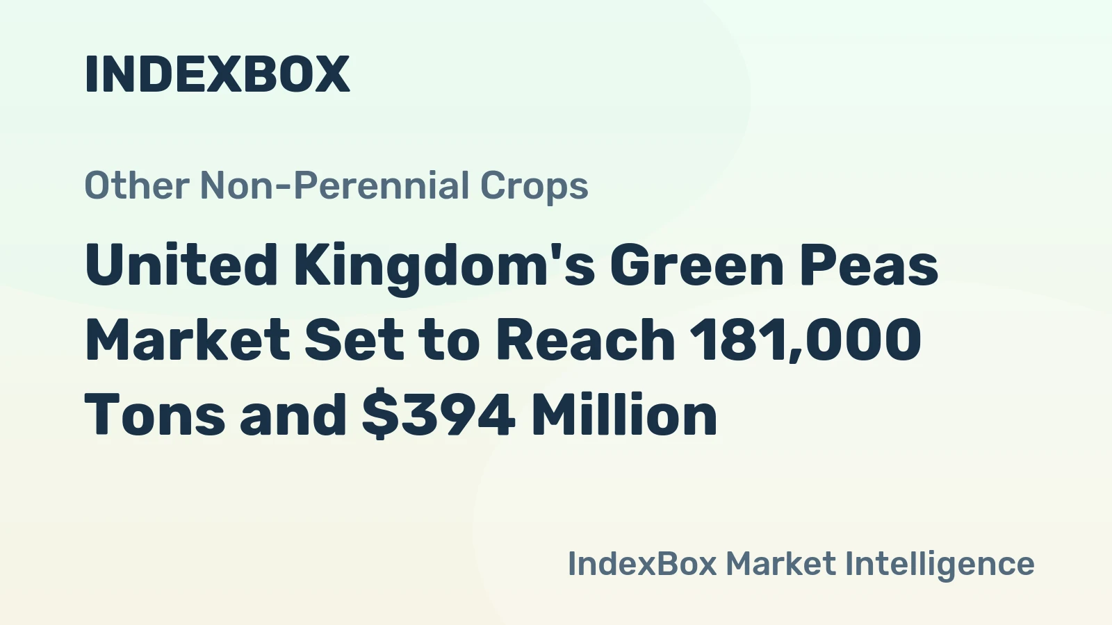 United Kingdom's Green Peas Market Set to Reach 181,000 Tons and $394 Million