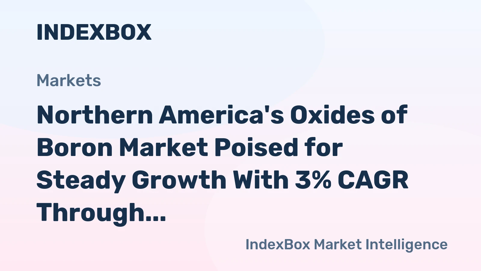 Northern America's Oxides of Boron Market Poised for Steady Growth With 3% CAGR Through 2035