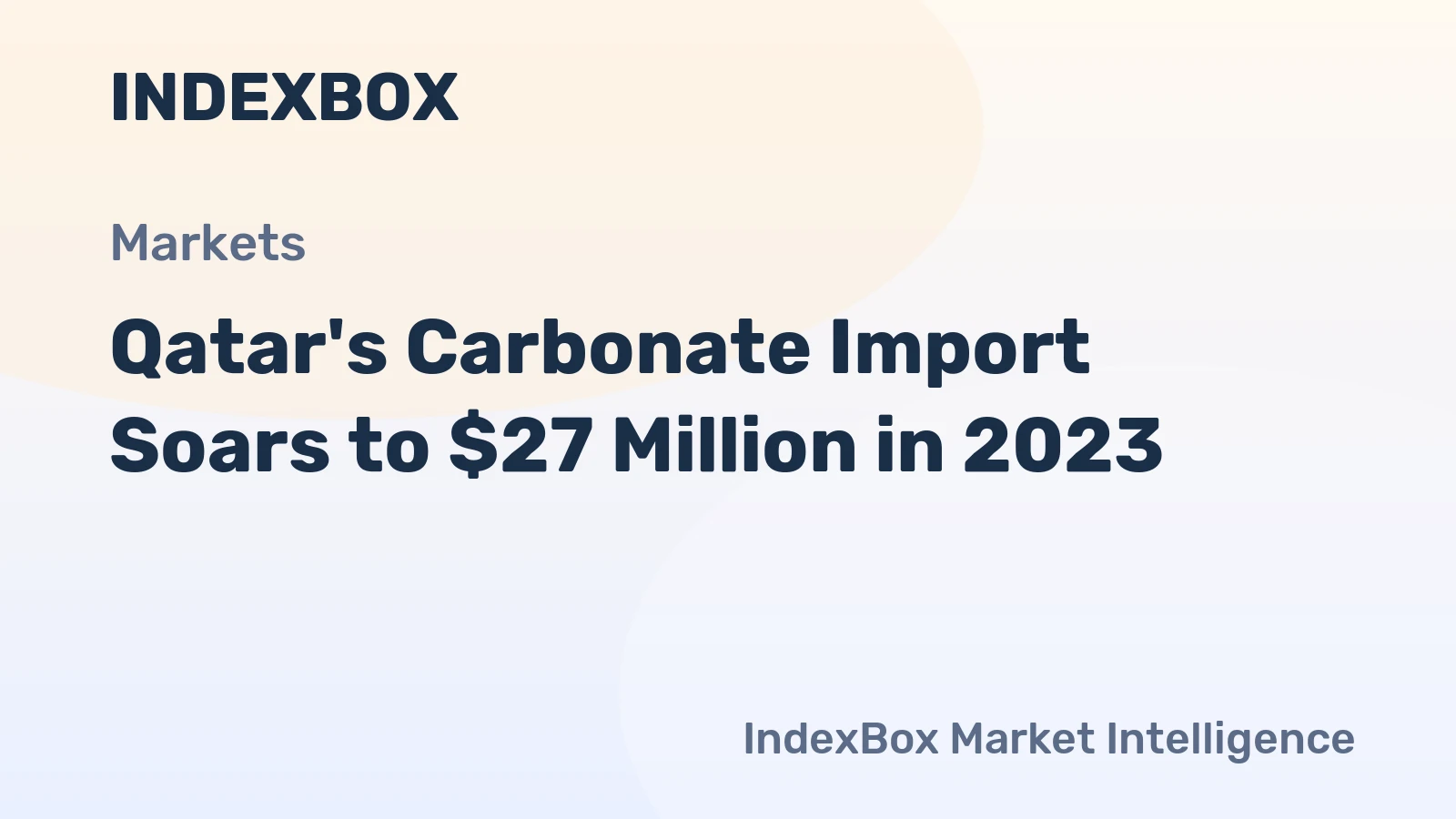 Qatar's Carbonate Import Soars to $27 Million in 2023