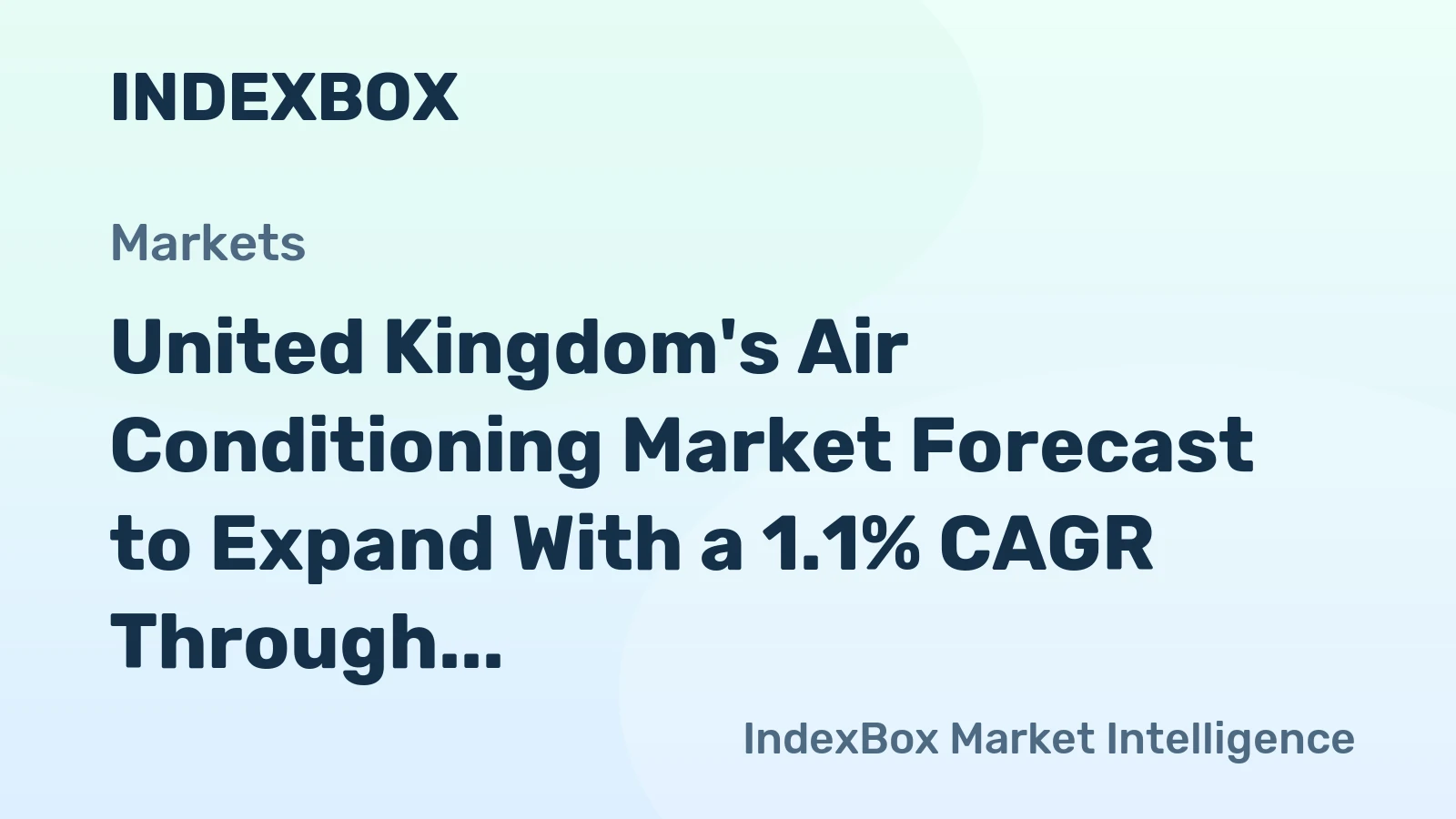 United Kingdom's Air Conditioning Market Forecast to Expand With a 1.1% CAGR Through 2035