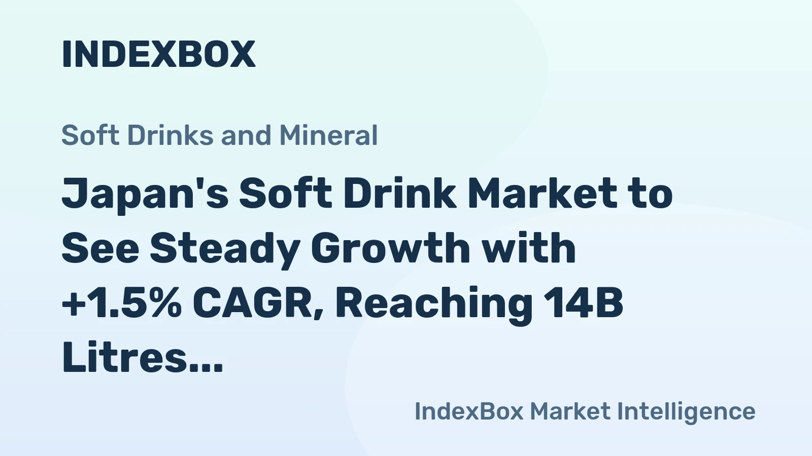 Japan's Soft Drink Market to See Steady Growth with +1.5% CAGR, Reaching 14B Litres by 2035